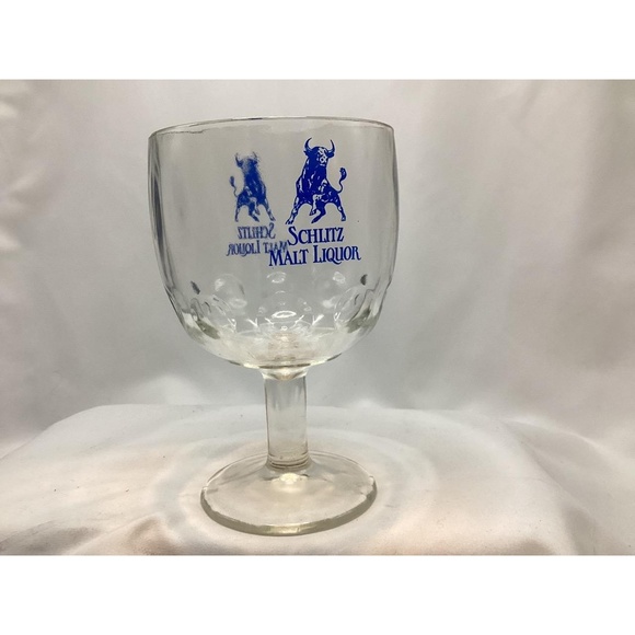 Dining | Schlitz Malt Liquor Beer Glass Vintage Footed Goblet Clear ...